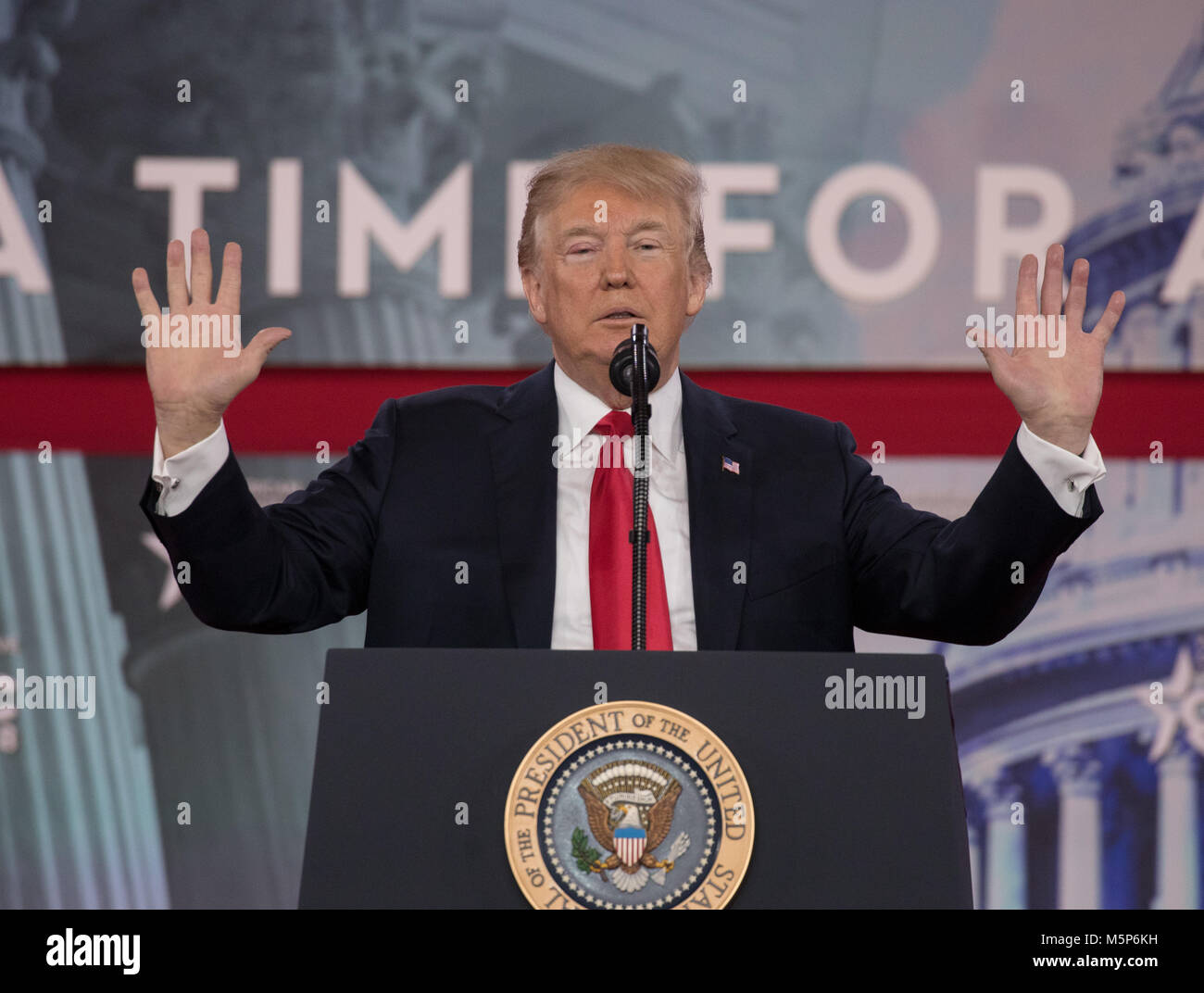 President Donald Trump went off script in a 75 minute speech to a ...