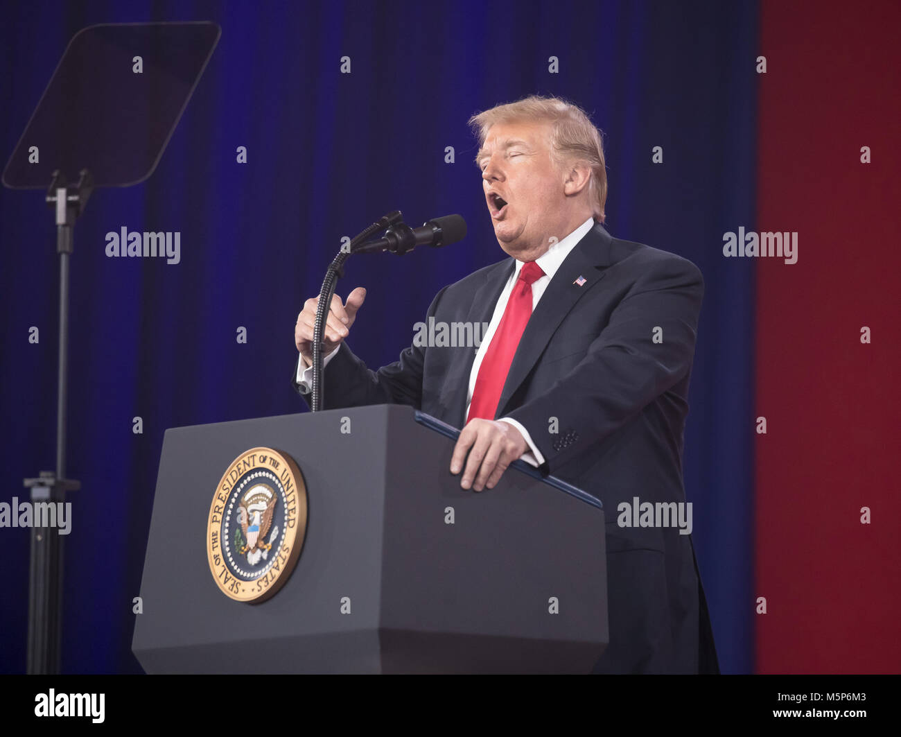 President Donald Trump went off script in a 75 minute speech to a ...