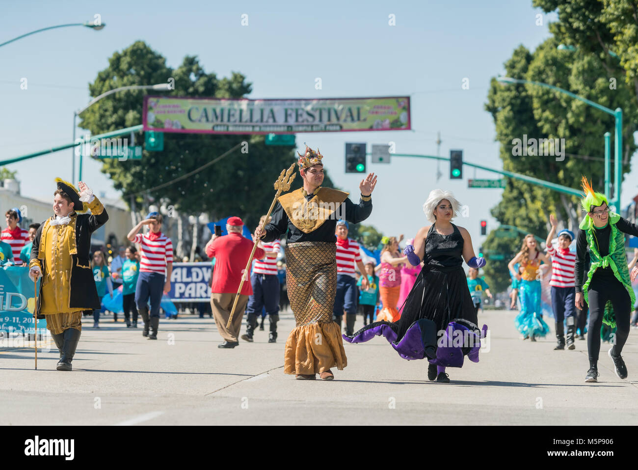 Temple City, Los Angeles, USA. 24th February, 2018. Marching band ...
