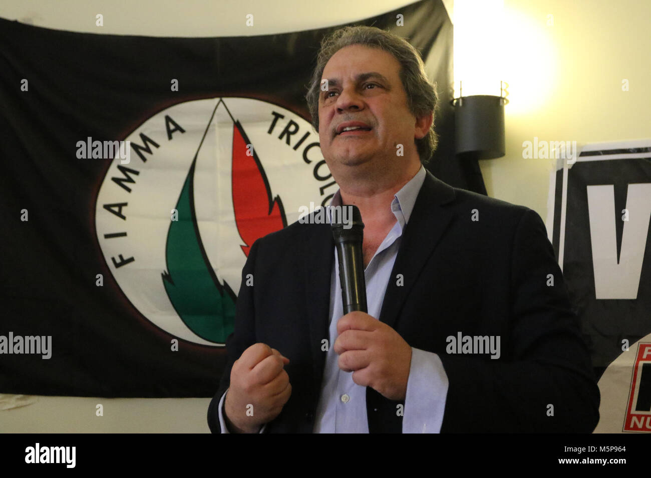The Secretary of Forza Nuova Roberto Fiore.Italy, Naples. 25th Feb ...
