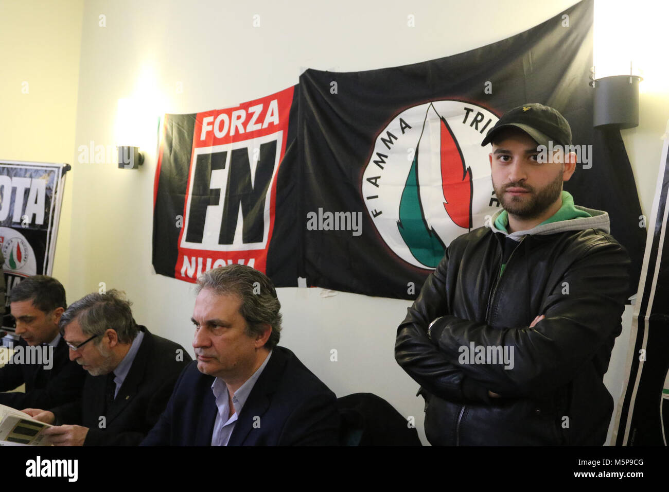 Militants of Forza Nuova and Fiamma Tricolore called comrades.Italy ...