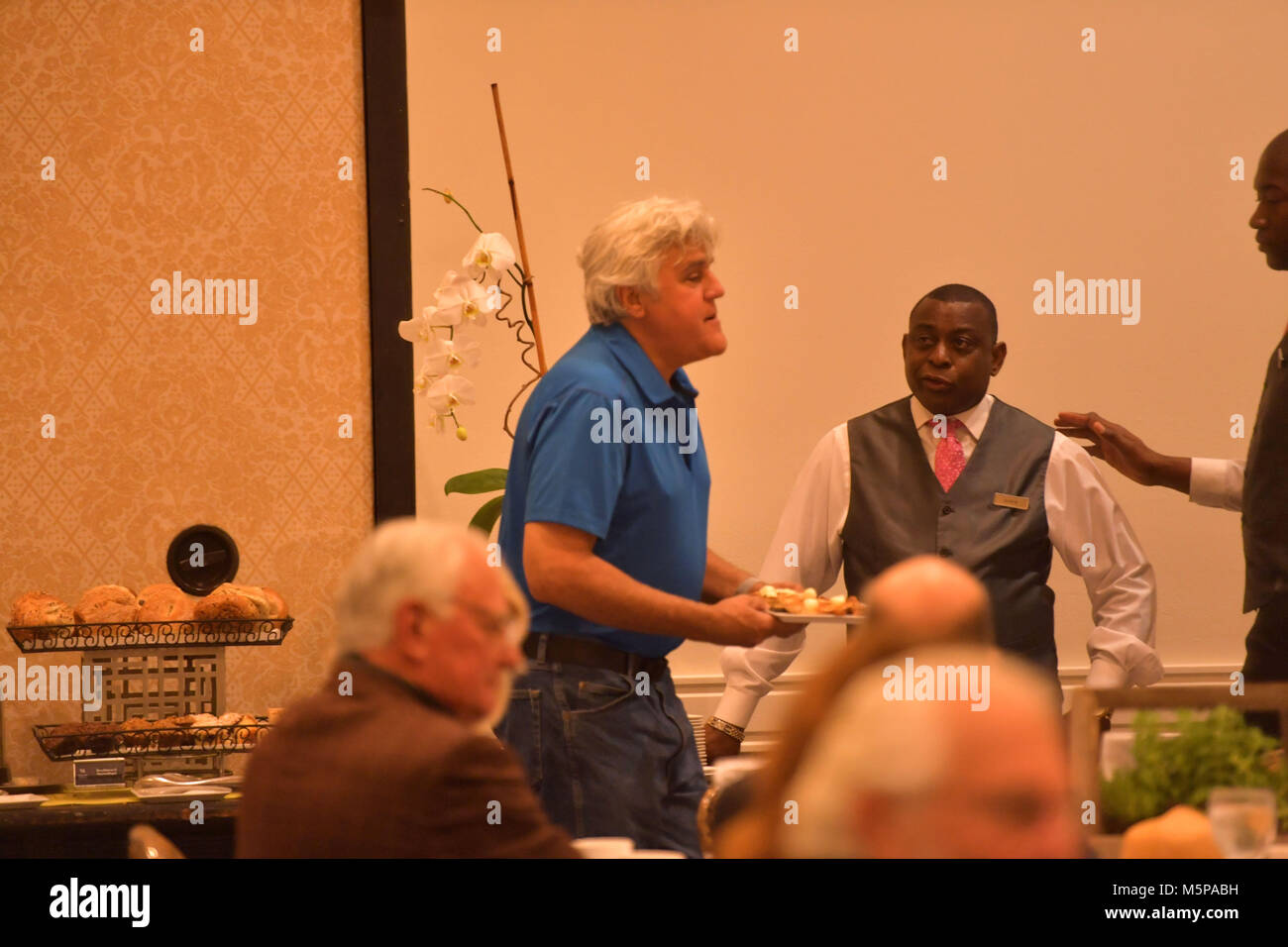 Boca Raton, Florida, USA. 25th February, 2018. Jay Leno, Wayne Carini ...