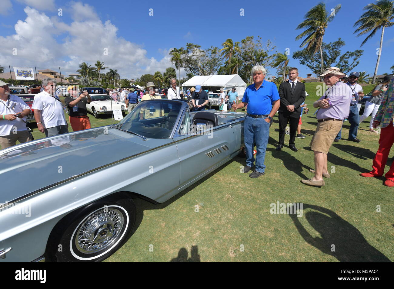 Boca Raton, Florida, USA. 25th February, 2018. Jay Leno, Wayne Carini ...