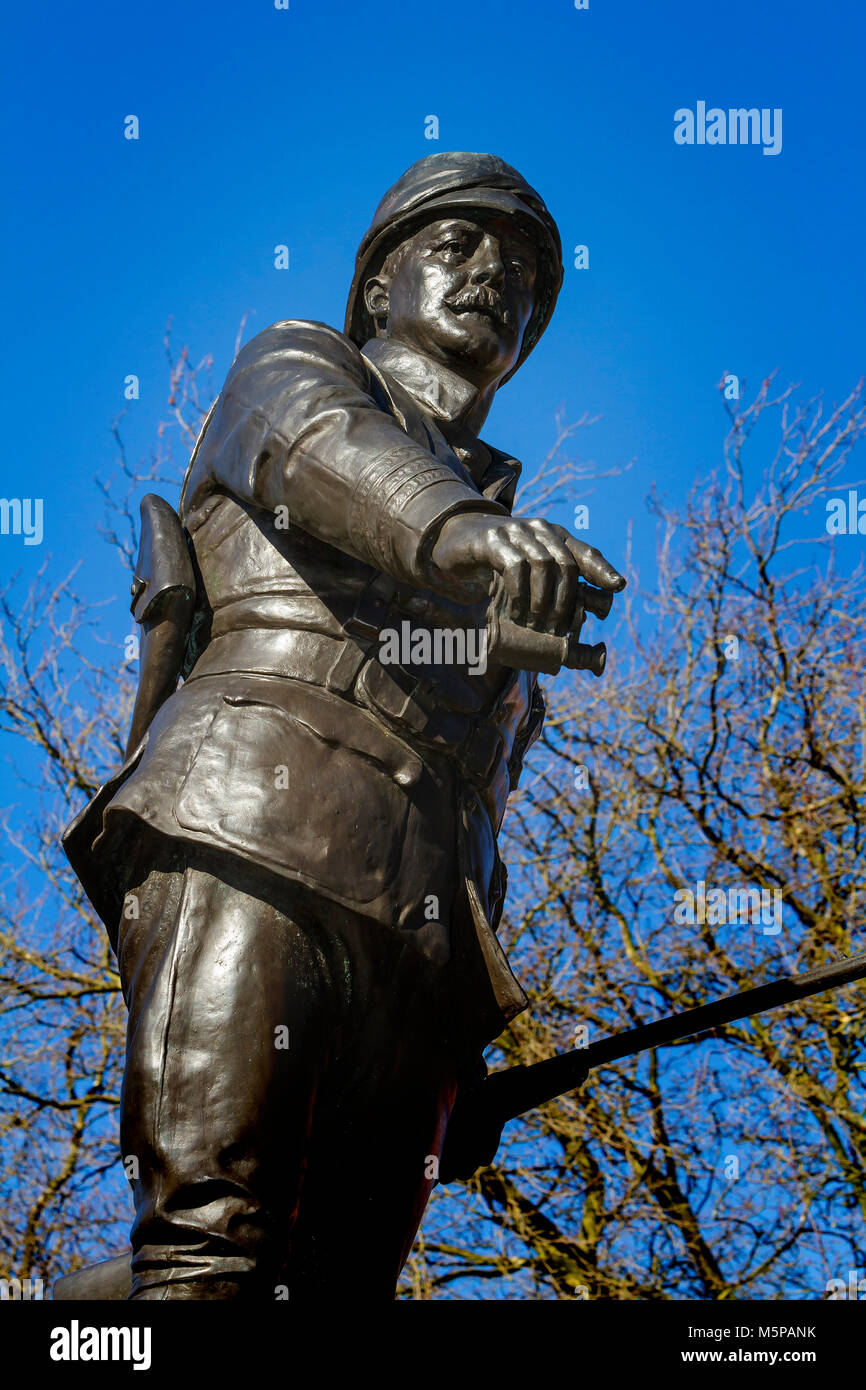 Warrington, Cheshire, UK. 25 Feb, 2018. Lt Col W McCarthy O'Leary led ...