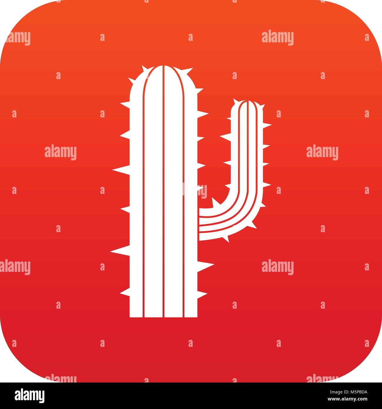 Mexican cactus icon digital red Stock Vector Image & Art - Alamy