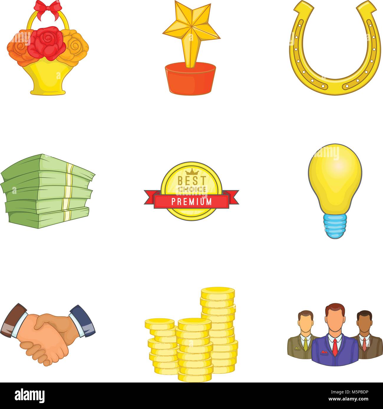 Effective job icons set, cartoon style Stock Vector Image & Art - Alamy