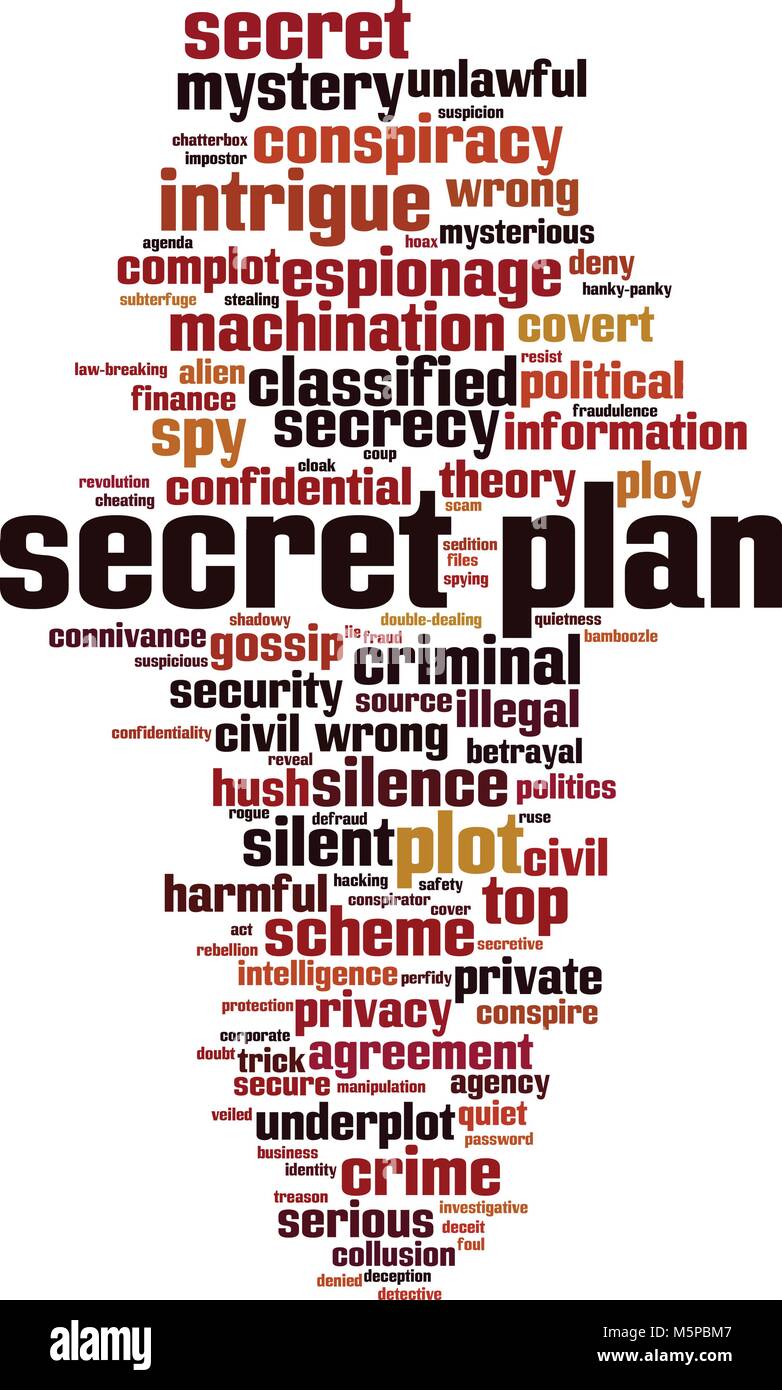 Secret plan word cloud concept. Vector illustration Stock Vector Image ...