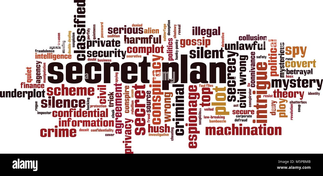 Secret plan word cloud concept. Vector illustration Stock Vector Image ...