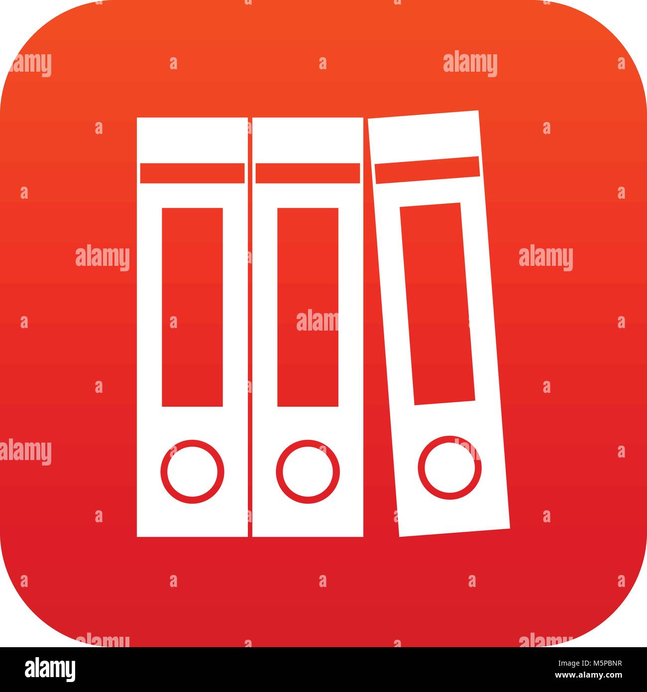 Office folders with documents icon digital red Stock Vector Image & Art ...