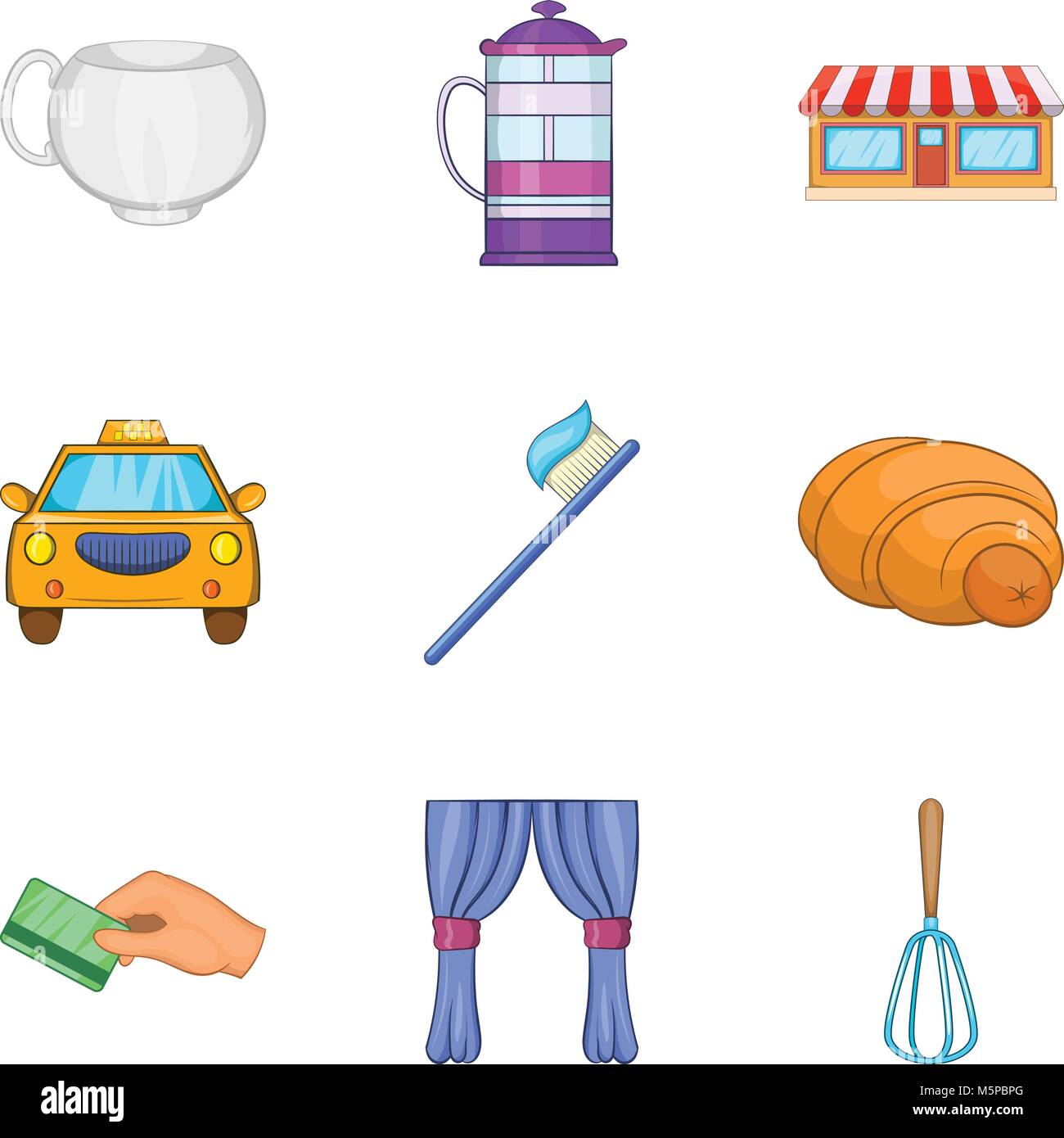 Elite hotel icons set, cartoon style Stock Vector Image & Art - Alamy