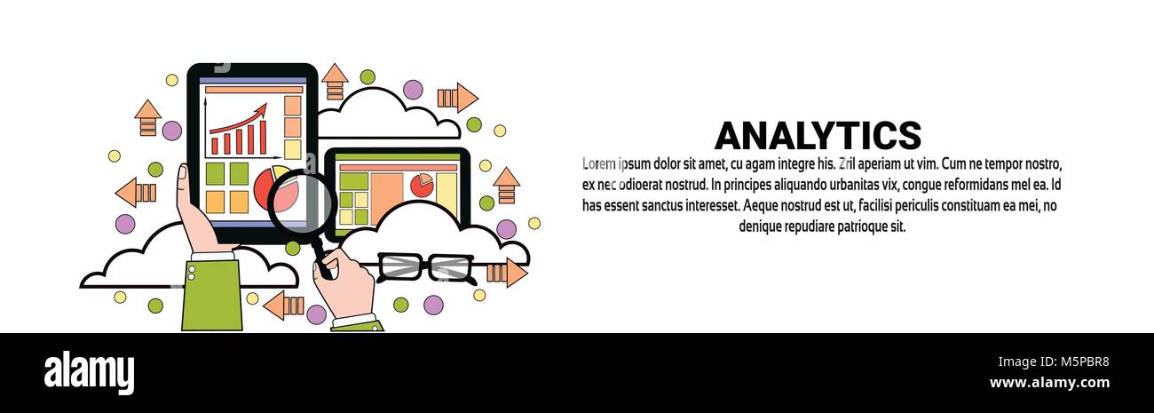 Analytics Business Data Analysis Horizontal Banner With Copy Space ...