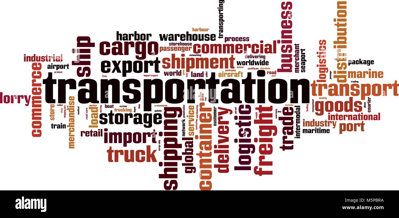 Transportation word cloud concept. Vector illustration Stock Vector ...