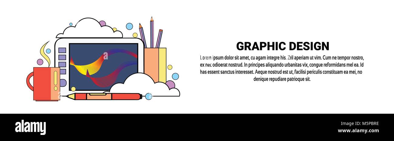 Graphic Design Development Concept Horizontal Banner With Copy Space ... Graphic Design Development Concept Horizontal Banner With Copy Space ...