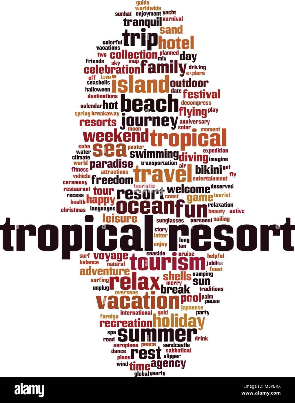 Tropical resort word cloud concept. Vector illustration Stock Vector ...