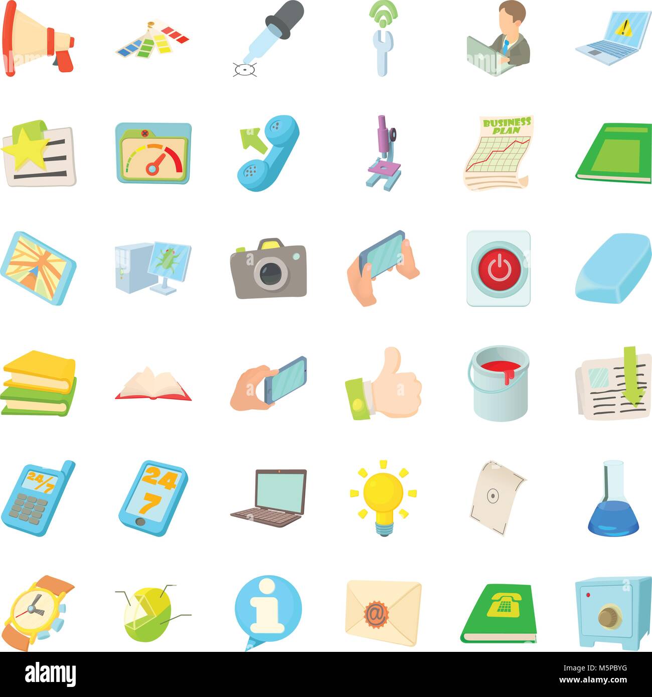 Job control icons set, cartoon style Stock Vector Image & Art - Alamy