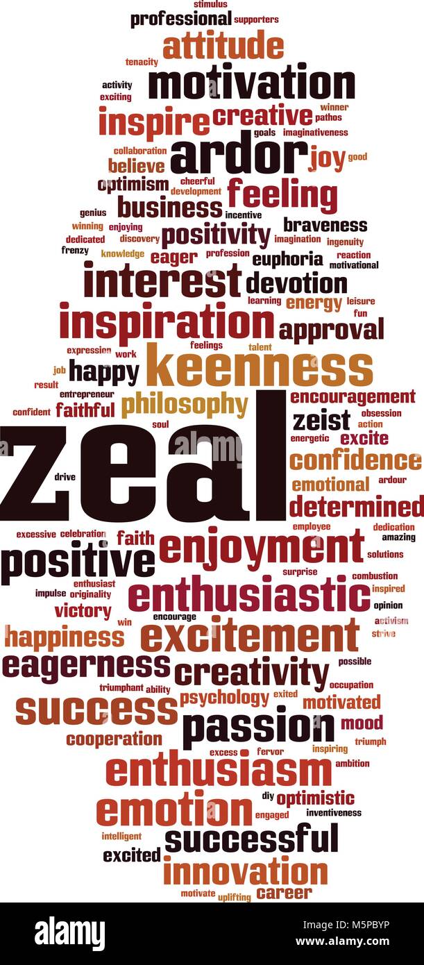 Zeal word cloud concept. Vector illustration Stock Vector Image & Art ...