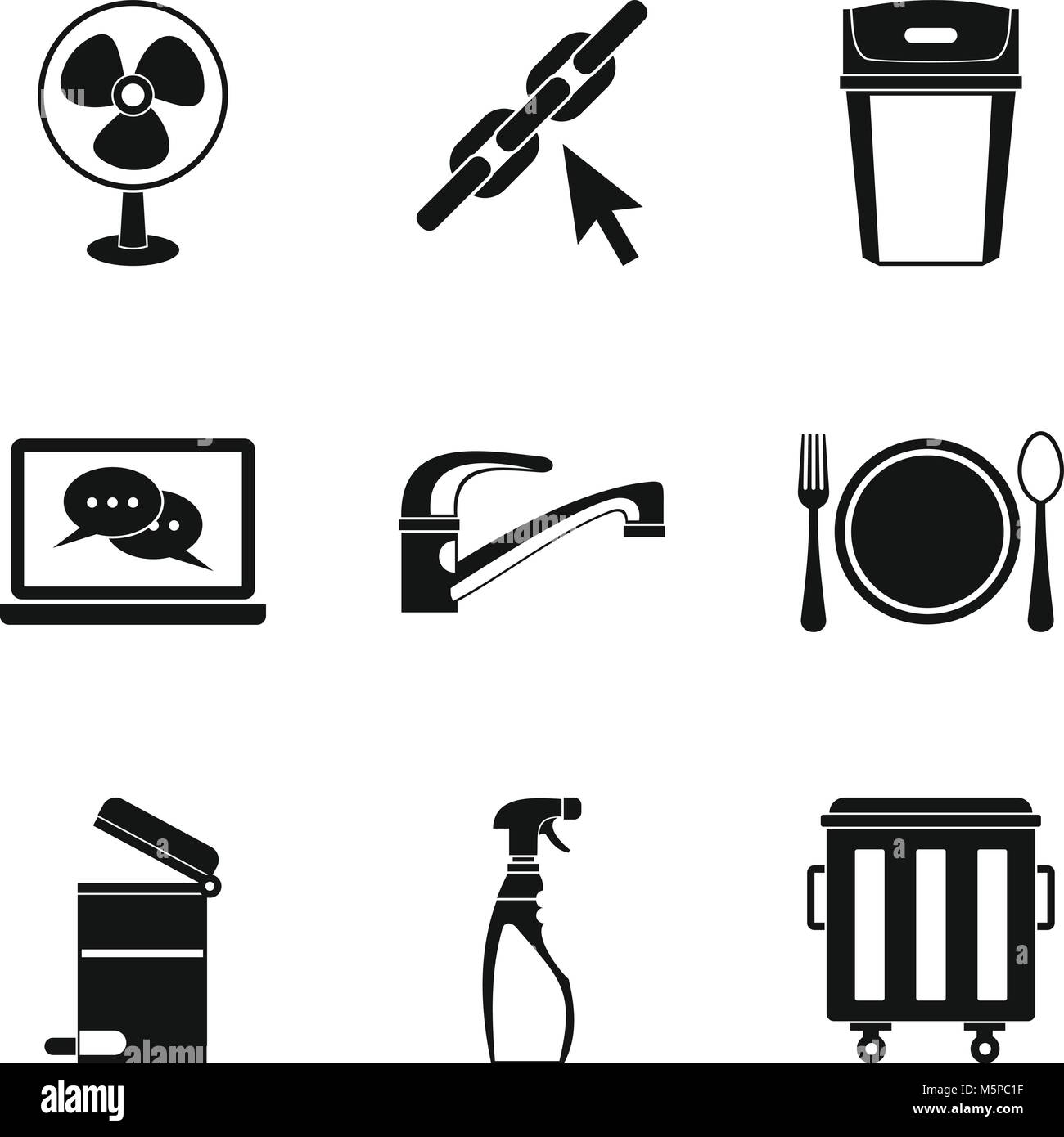 Hotelier icons set, simple style Stock Vector Image & Art - Alamy