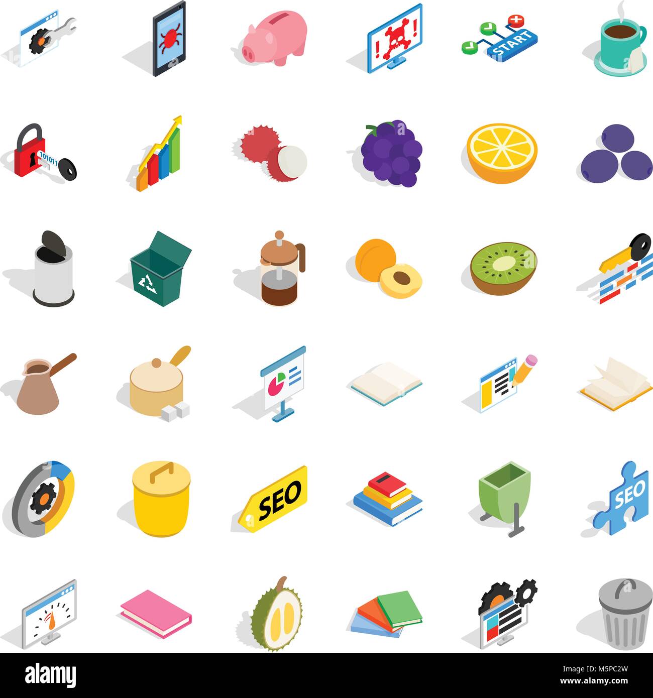 Task icons set, isometric style Stock Vector Image & Art - Alamy