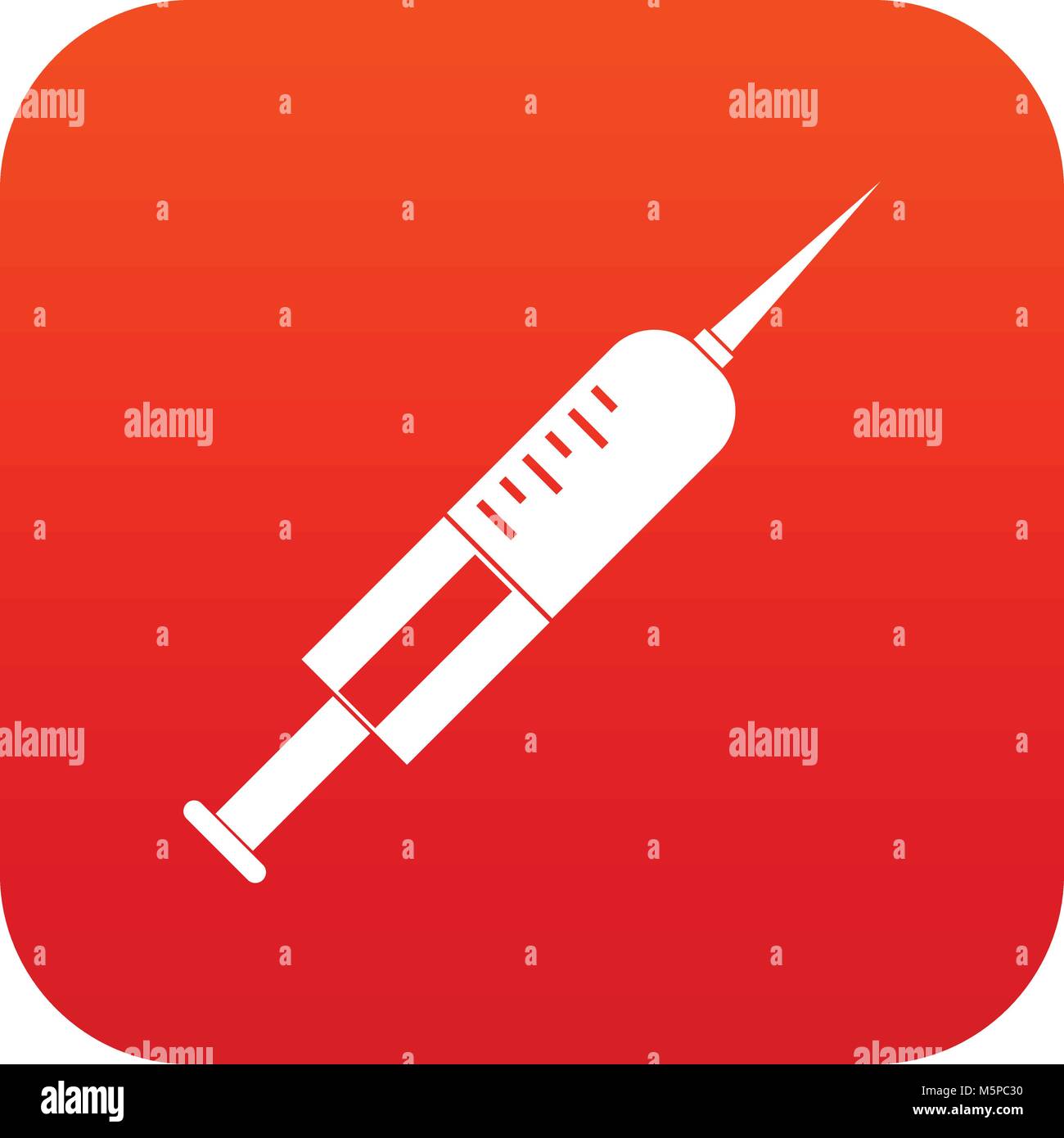 Syringe with needle icon digital red Stock Vector Image & Art - Alamy