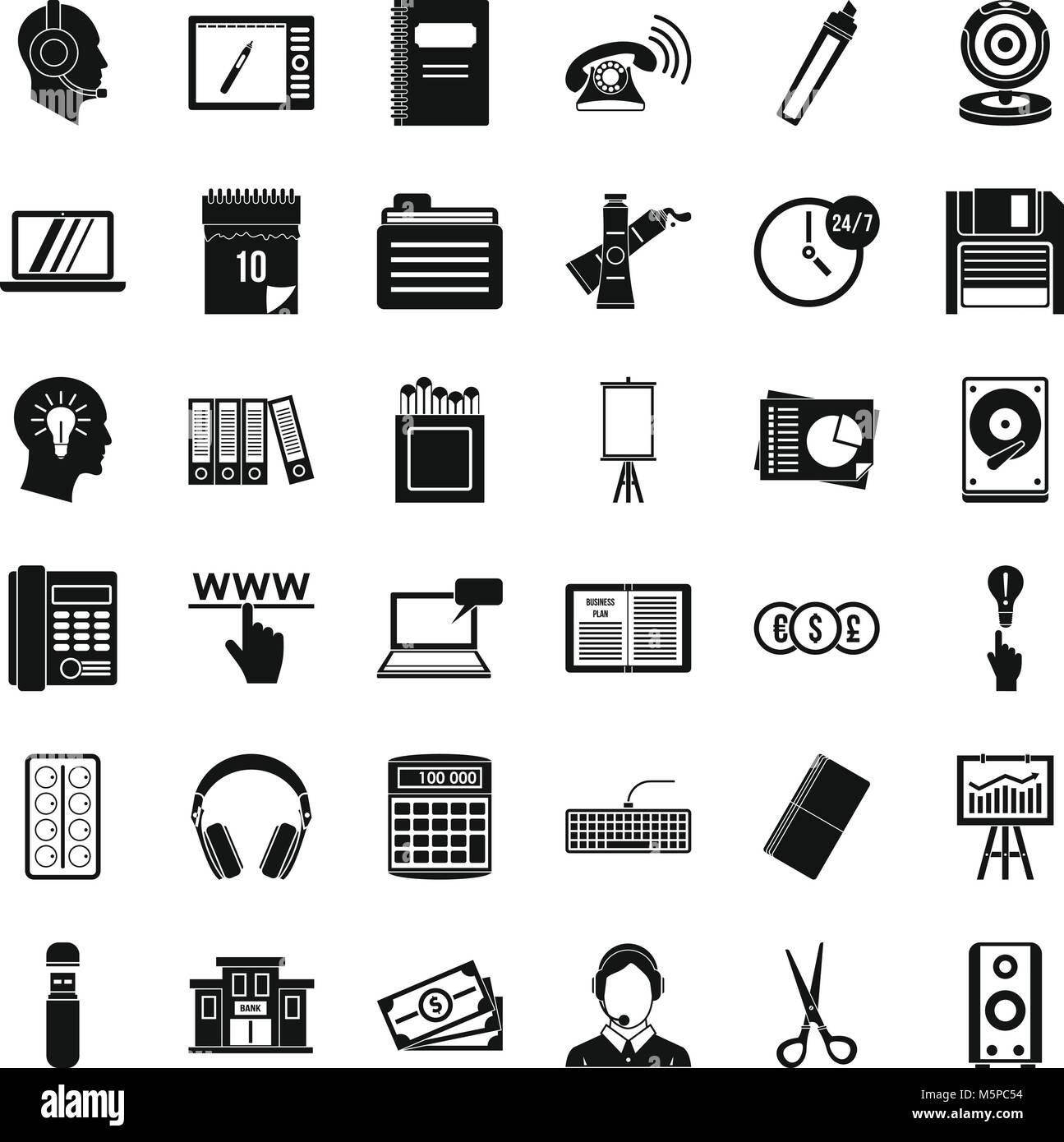 Paperwork icons set, simple style Stock Vector Image & Art - Alamy