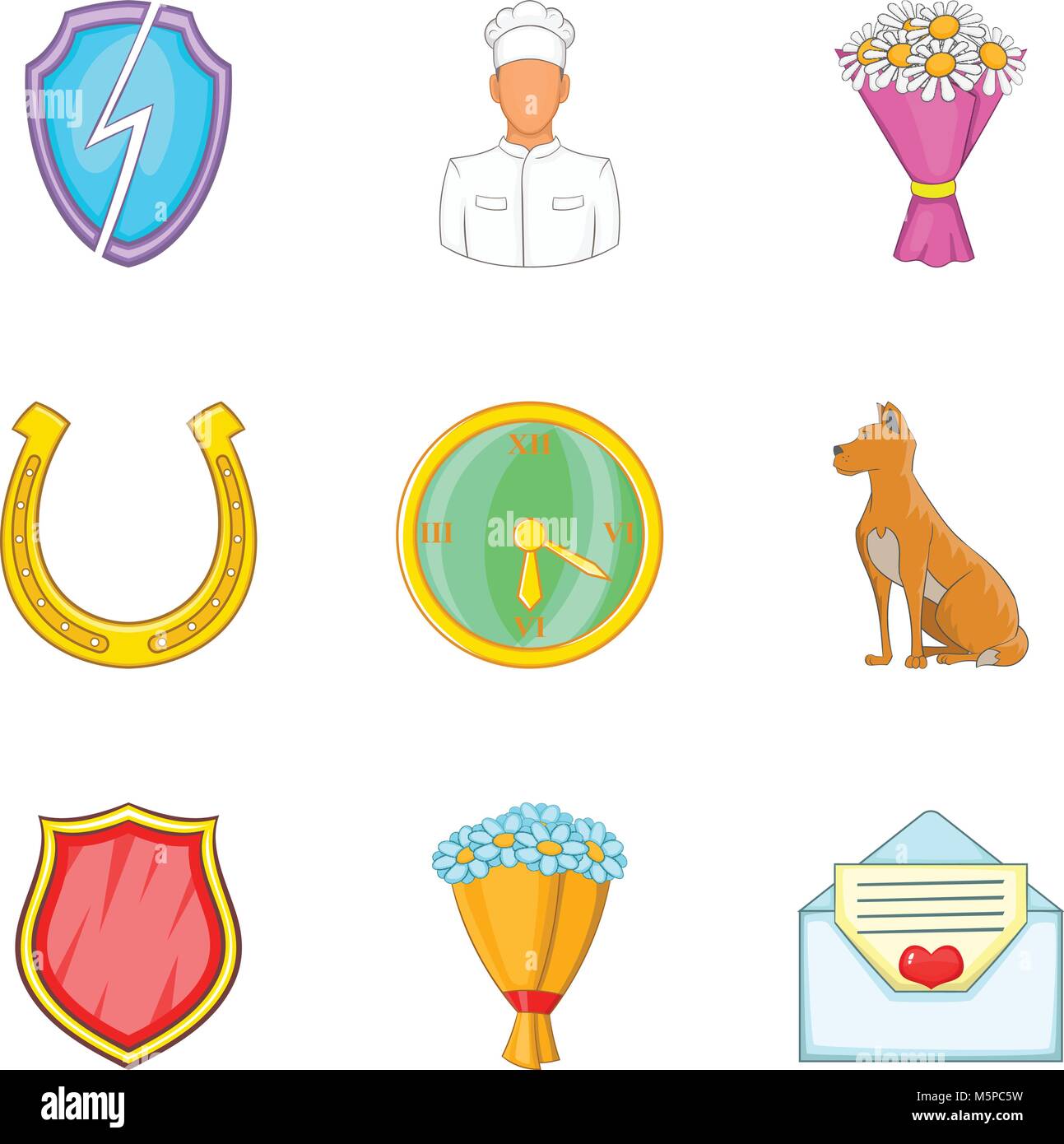 Animal support icons set, cartoon style Stock Vector Image & Art - Alamy