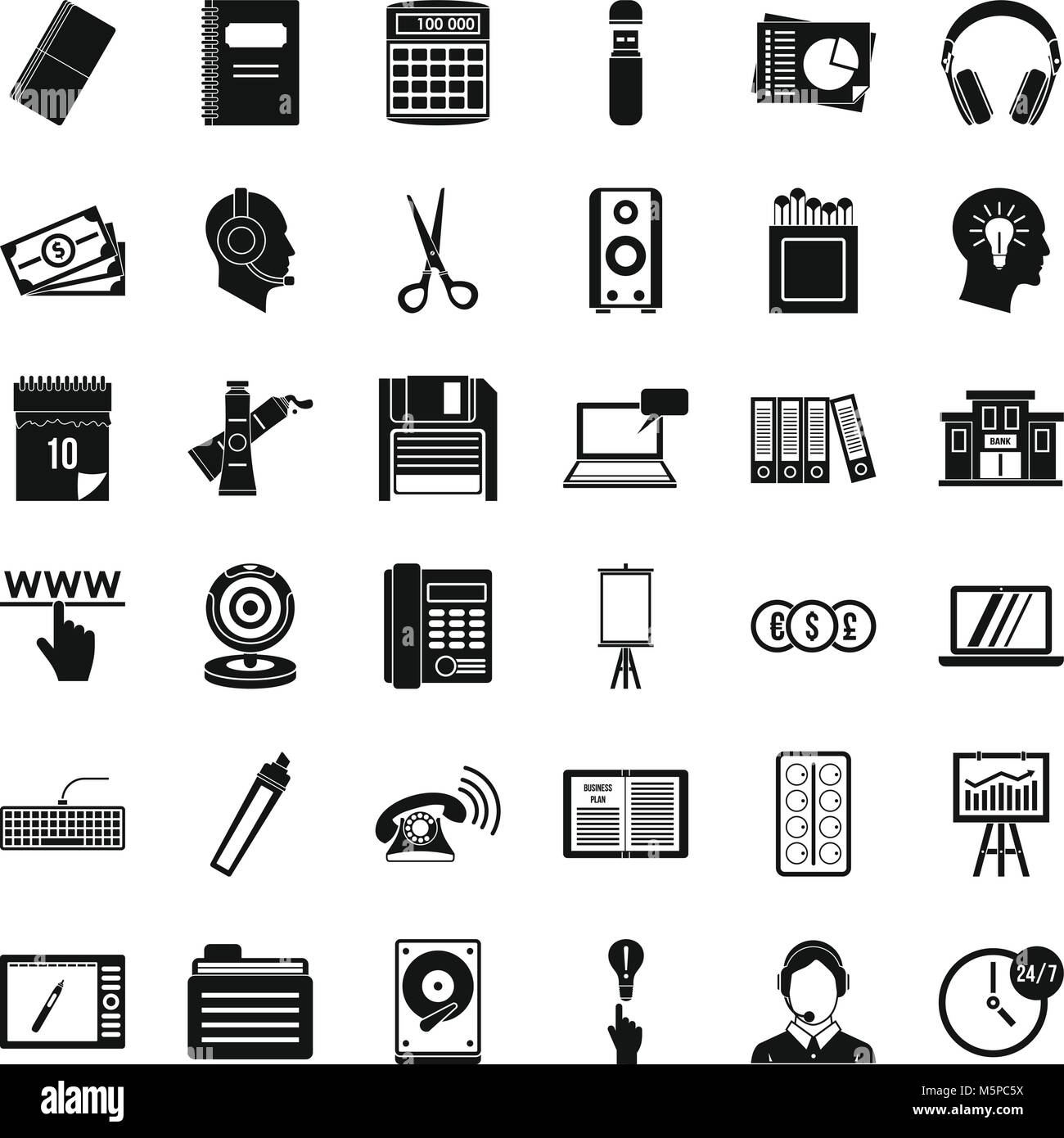 Paper version icons set, simple style Stock Vector Image & Art - Alamy