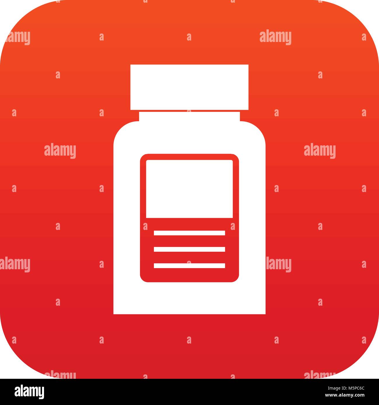 Medicine bottle icon digital red Stock Vector Image & Art - Alamy