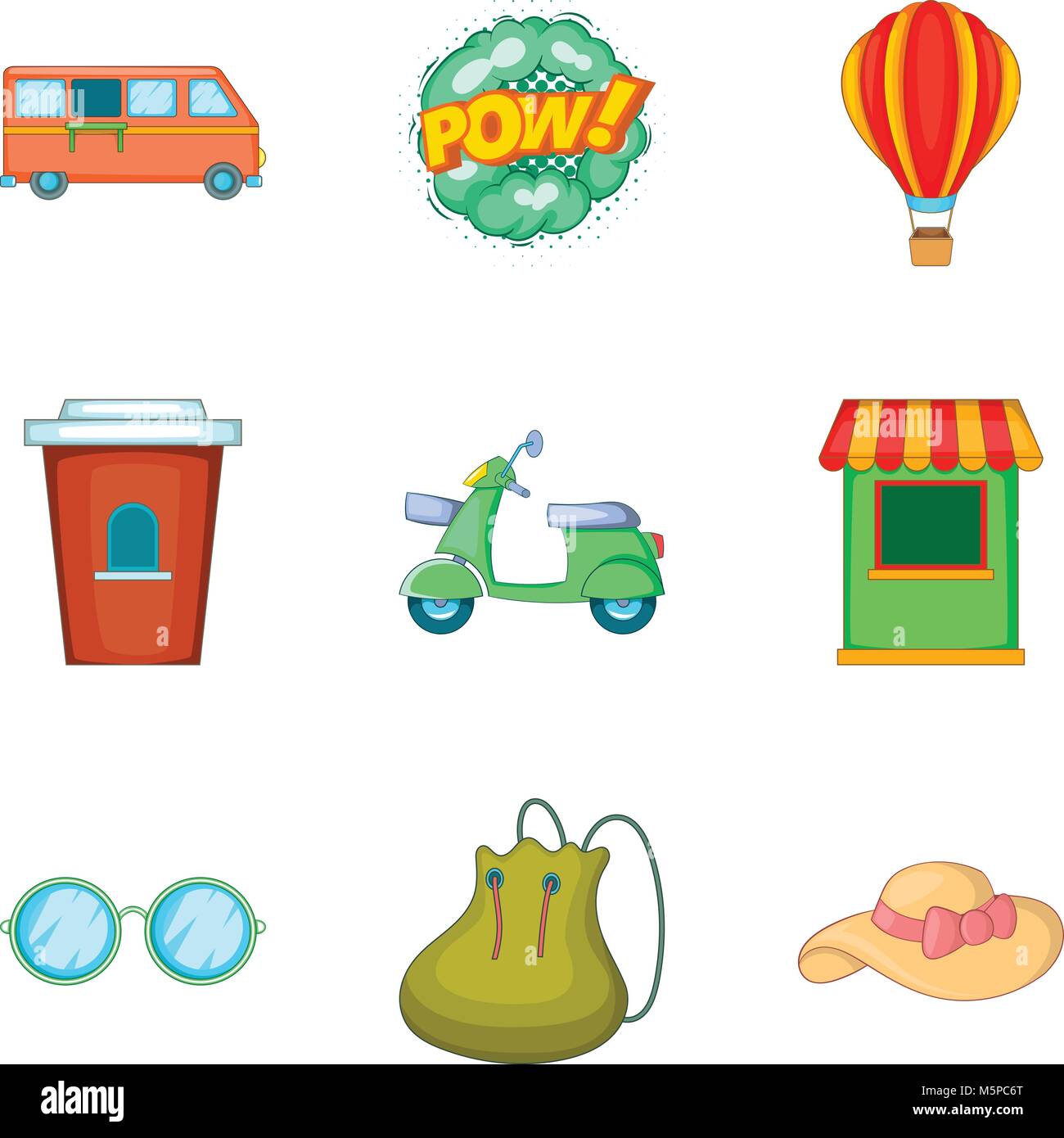 Water way icons set, cartoon style Stock Vector Image & Art - Alamy