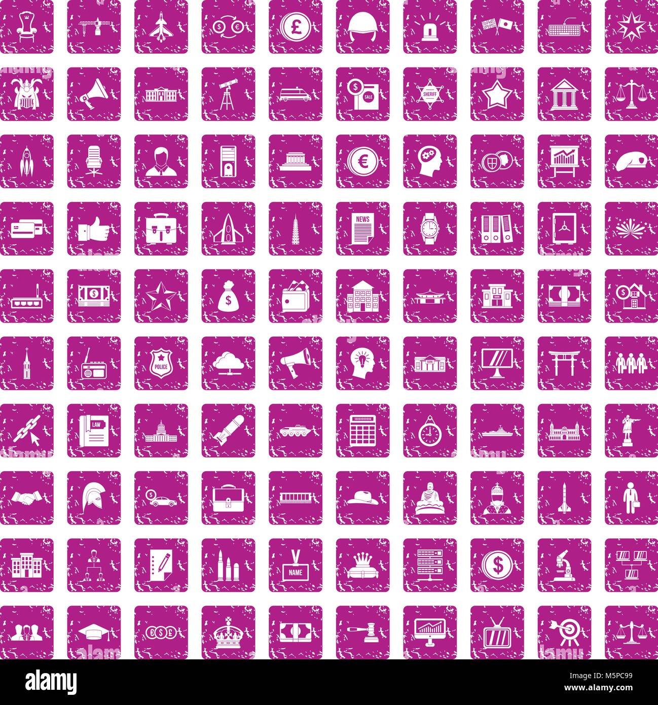 100 government icons set grunge pink Stock Vector Image & Art - Alamy