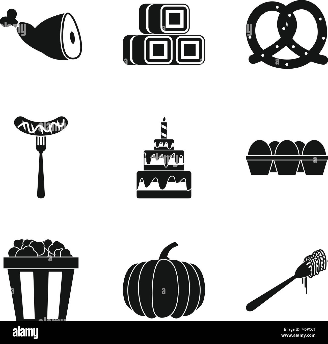 Delicious meal icons set, simple style Stock Vector Image & Art - Alamy
