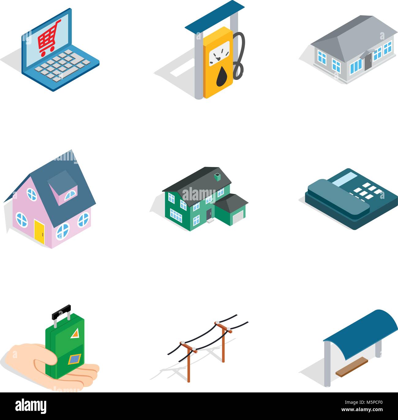 Landlord icons set, isometric style Stock Vector Image & Art - Alamy