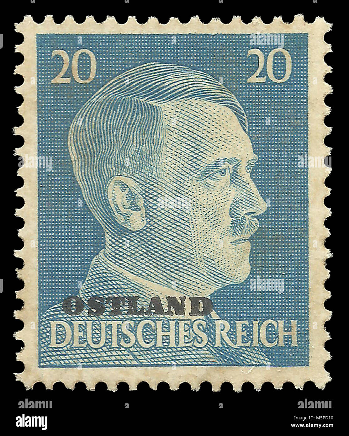 Germany - stamp 1941, Portrait of Adolf Hitler, Overprint Eastern Lands ...