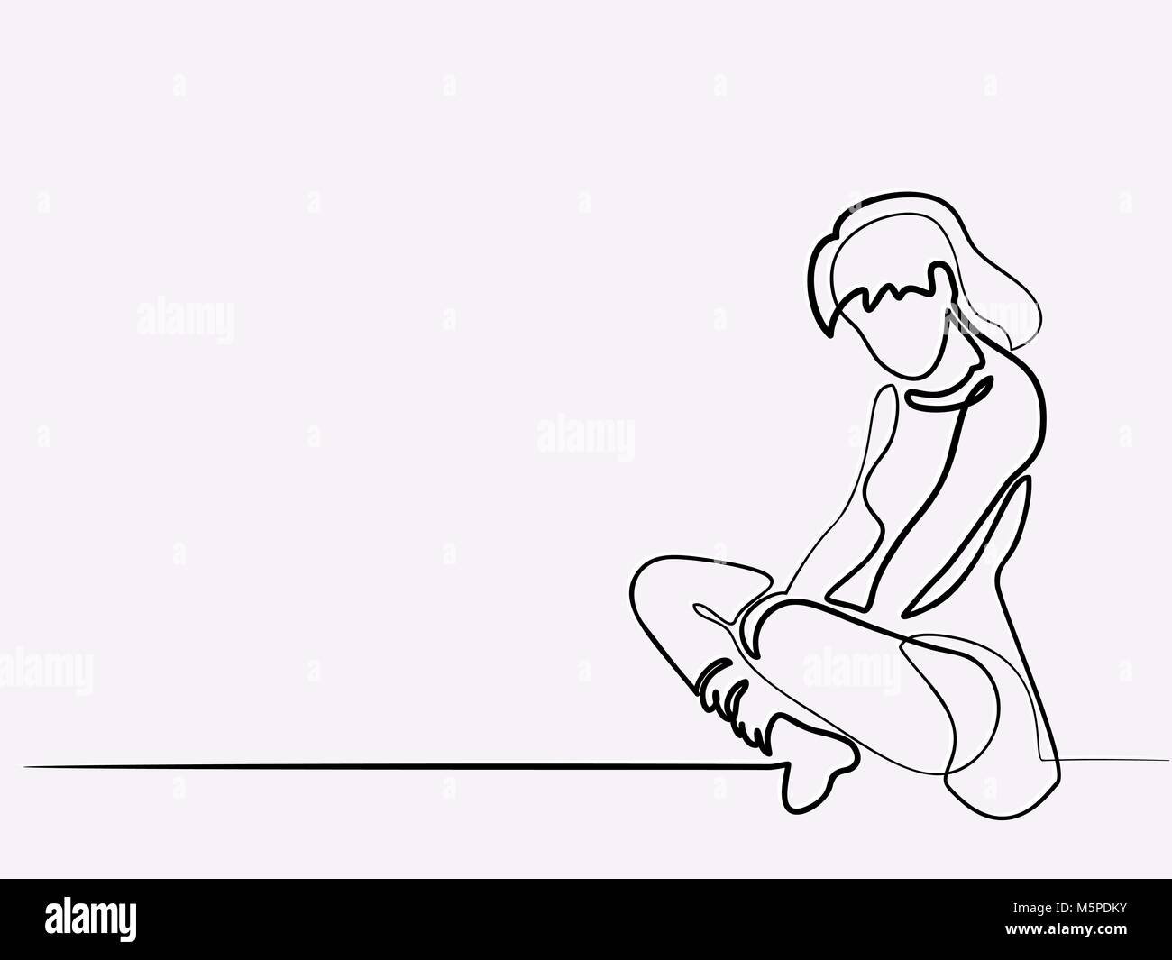 Sad Stock Vector Images - Alamy