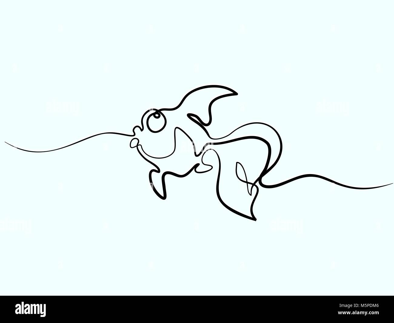 Fish outline logo hi-res stock photography and images - Alamy