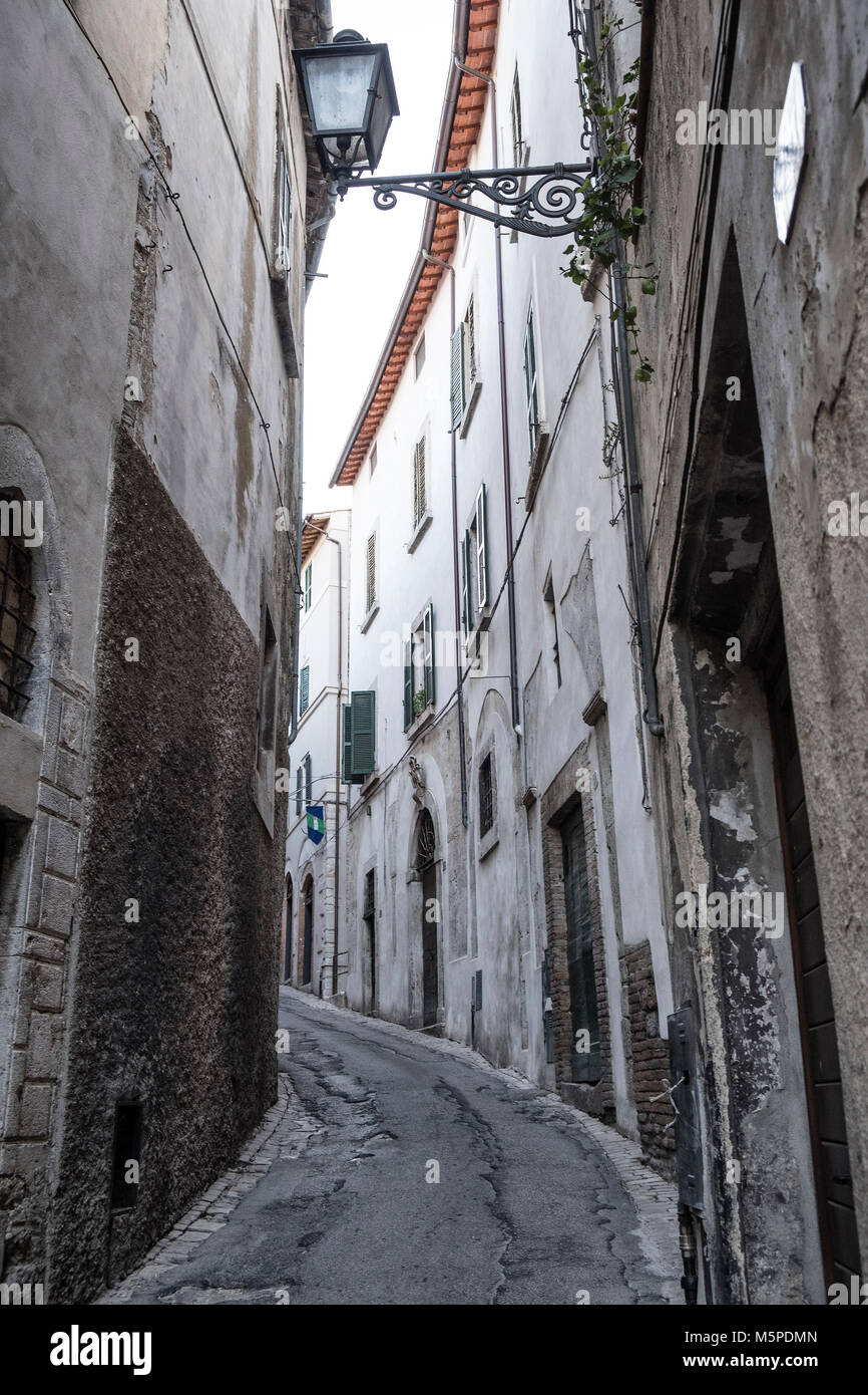 Amelia (Terni, Umbria, Italy): historic buildings in the old town ...