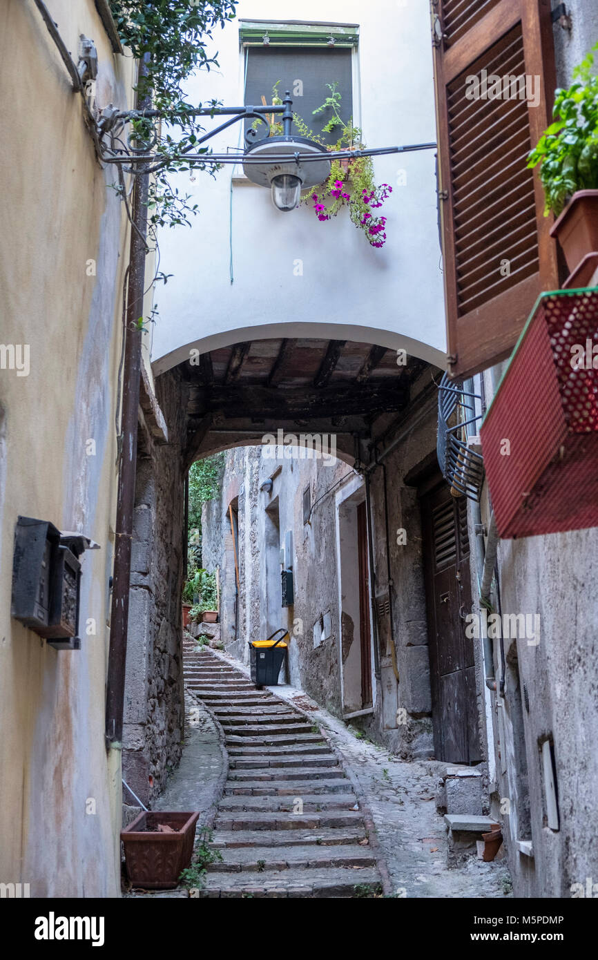 Amelia (Terni, Umbria, Italy): historic buildings in the old town ...
