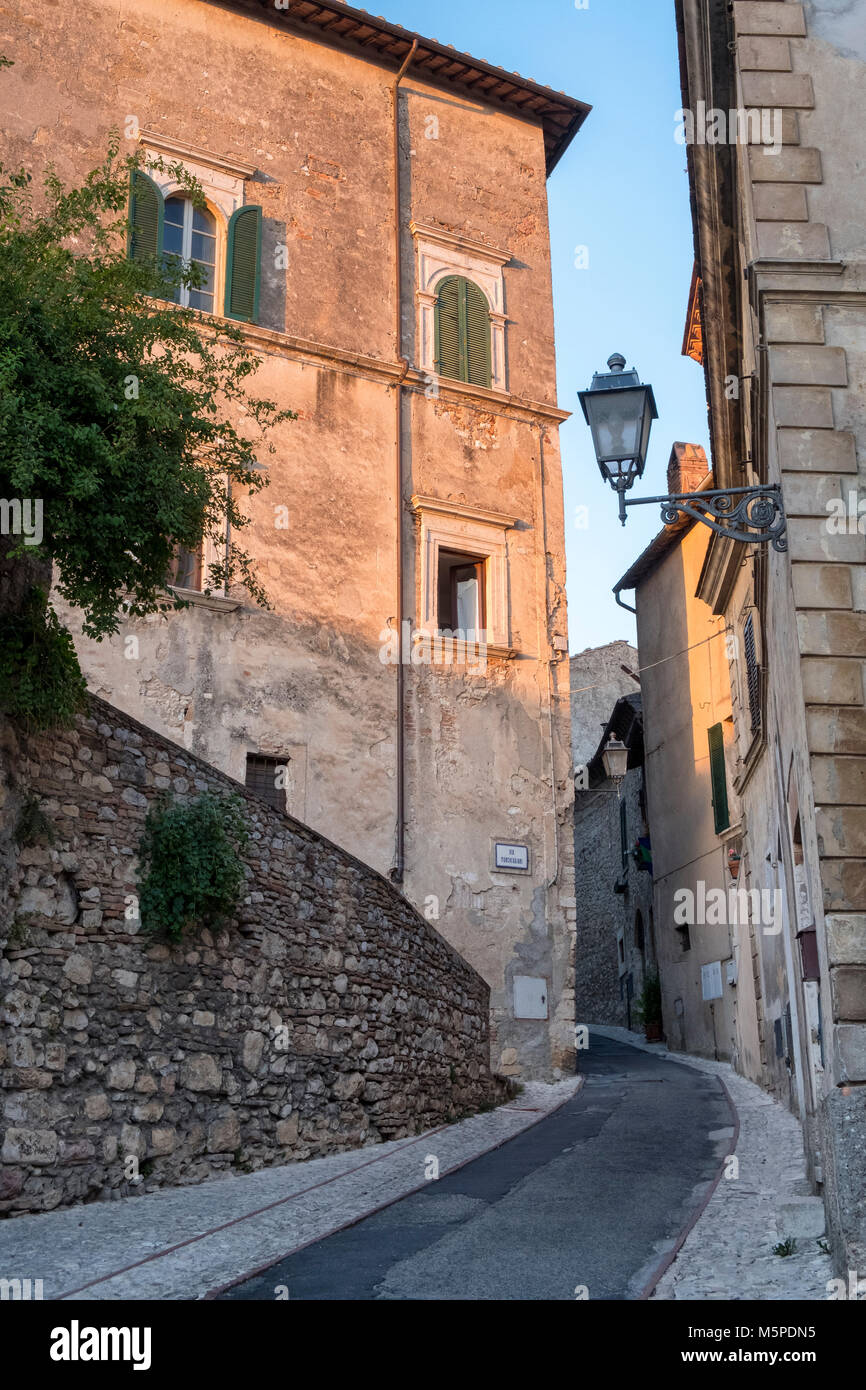 Amelia (Terni, Umbria, Italy): historic buildings in the old town ...