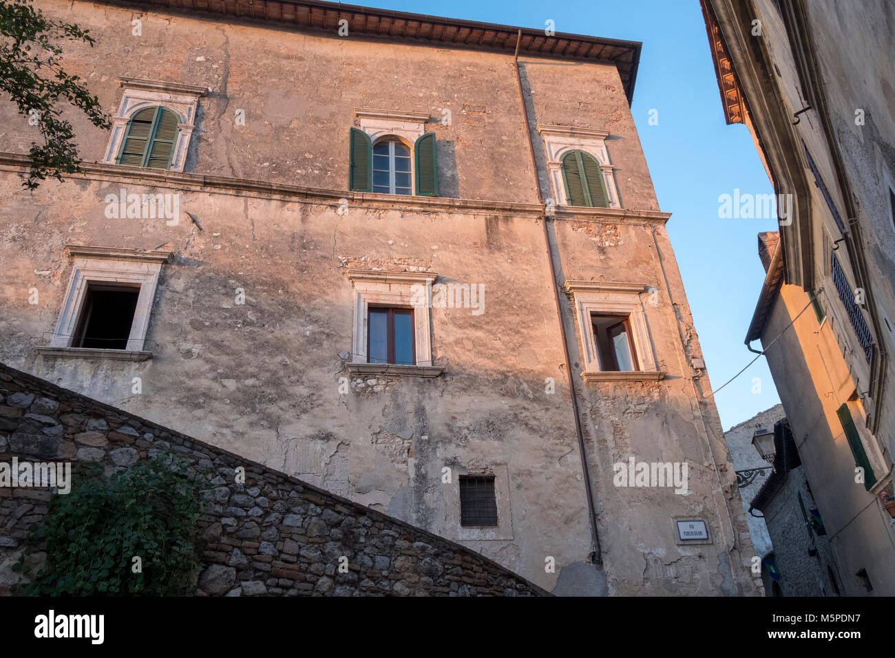 Amelia (Terni, Umbria, Italy): historic buildings in the old town ...