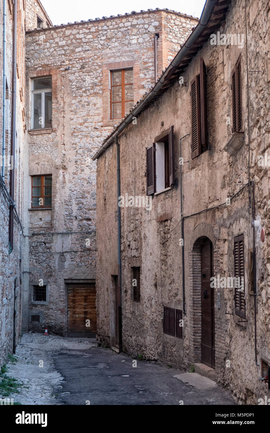 Amelia (Terni, Umbria, Italy): historic buildings in the old town ...