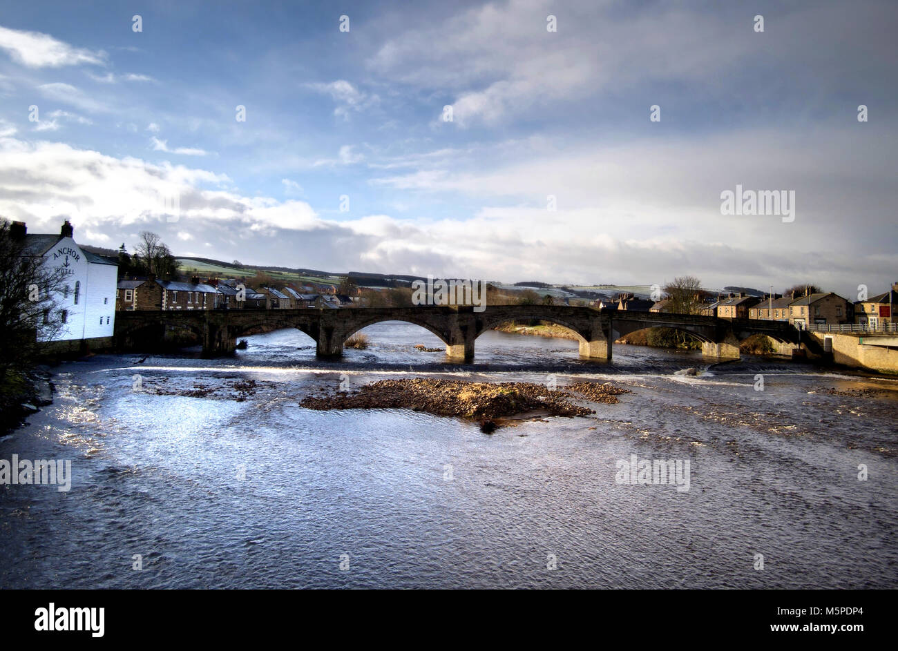 Haydon Bridge in the winter Stock Photo - Alamy