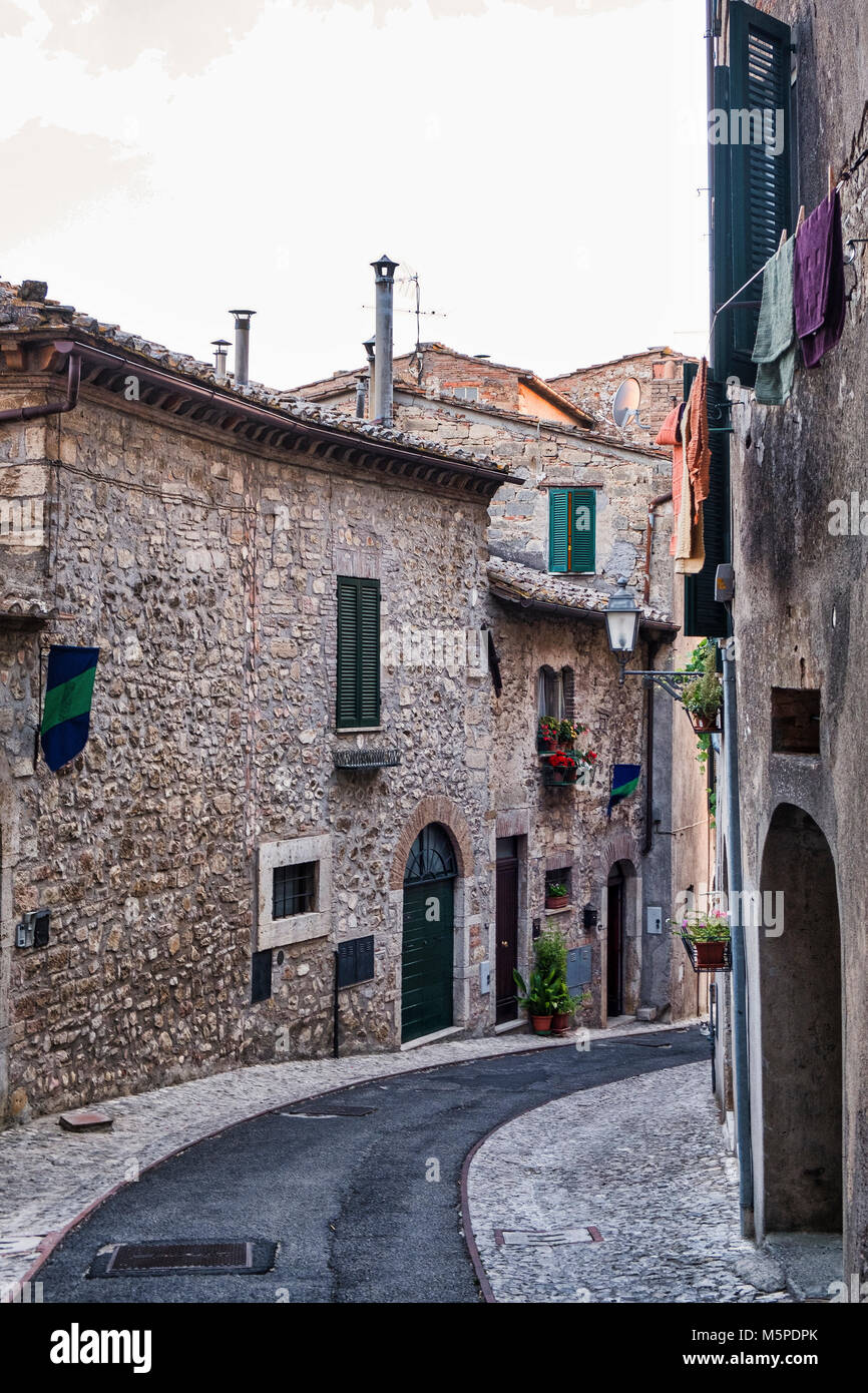 Amelia (Terni, Umbria, Italy): historic buildings in the old town ...