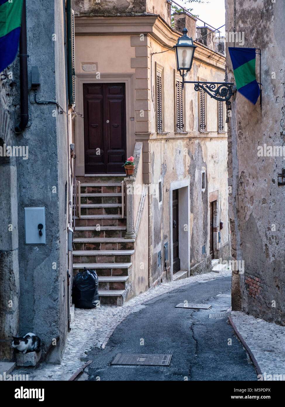 Amelia (Terni, Umbria, Italy): historic buildings in the old town ...