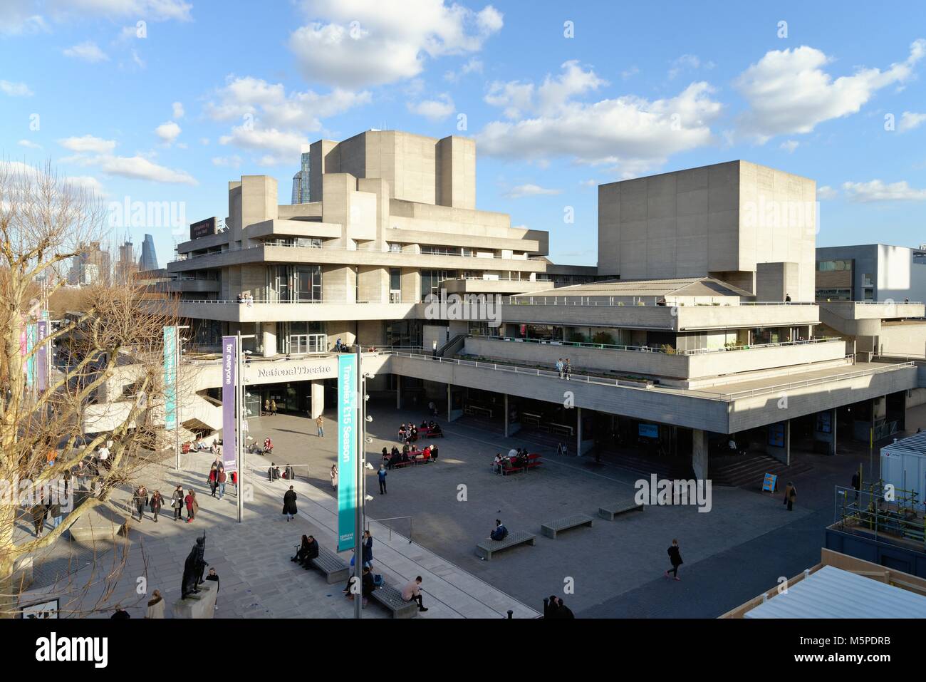 The National Theatre on the South Bank Waterloo London England UK Stock ...