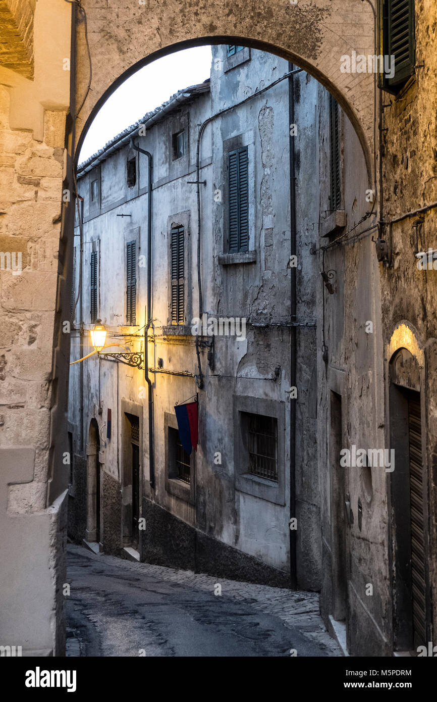 Amelia (Terni, Umbria, Italy): historic buildings in the old town ...