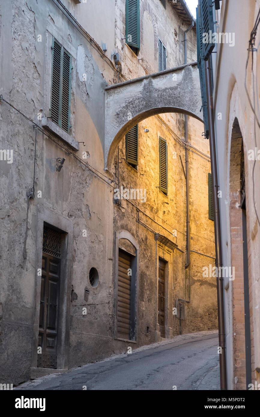 Amelia (Terni, Umbria, Italy): historic buildings in the old town ...
