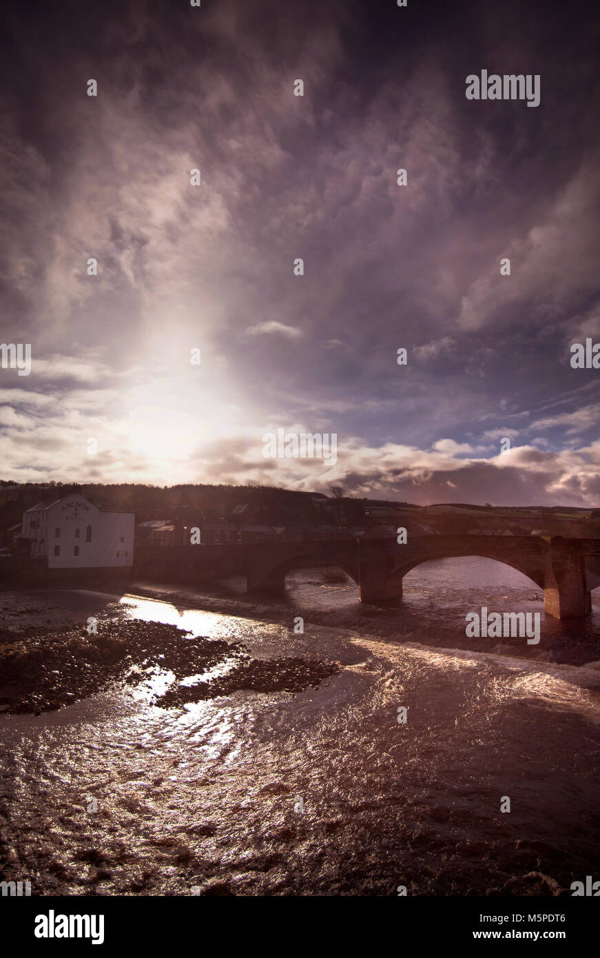 Haydon Bridge in the winter Stock Photo - Alamy