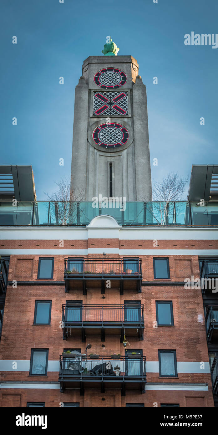 The Art Deco Oxo Tower on London's South Bank, SE1, UK Stock Photo - Alamy