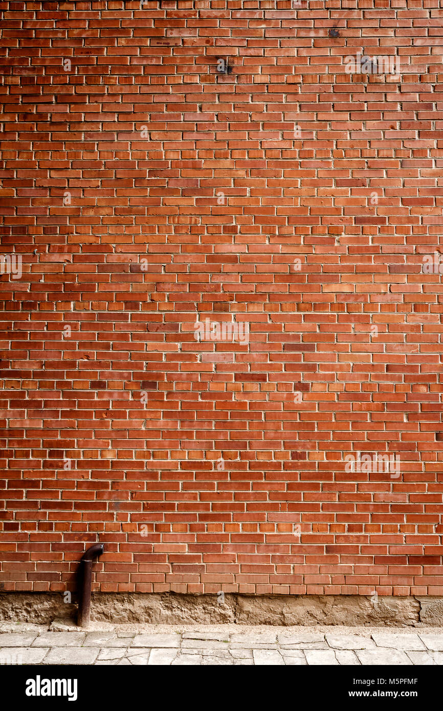 Old red brick street wall background. Architectural detail Stock Photo ...