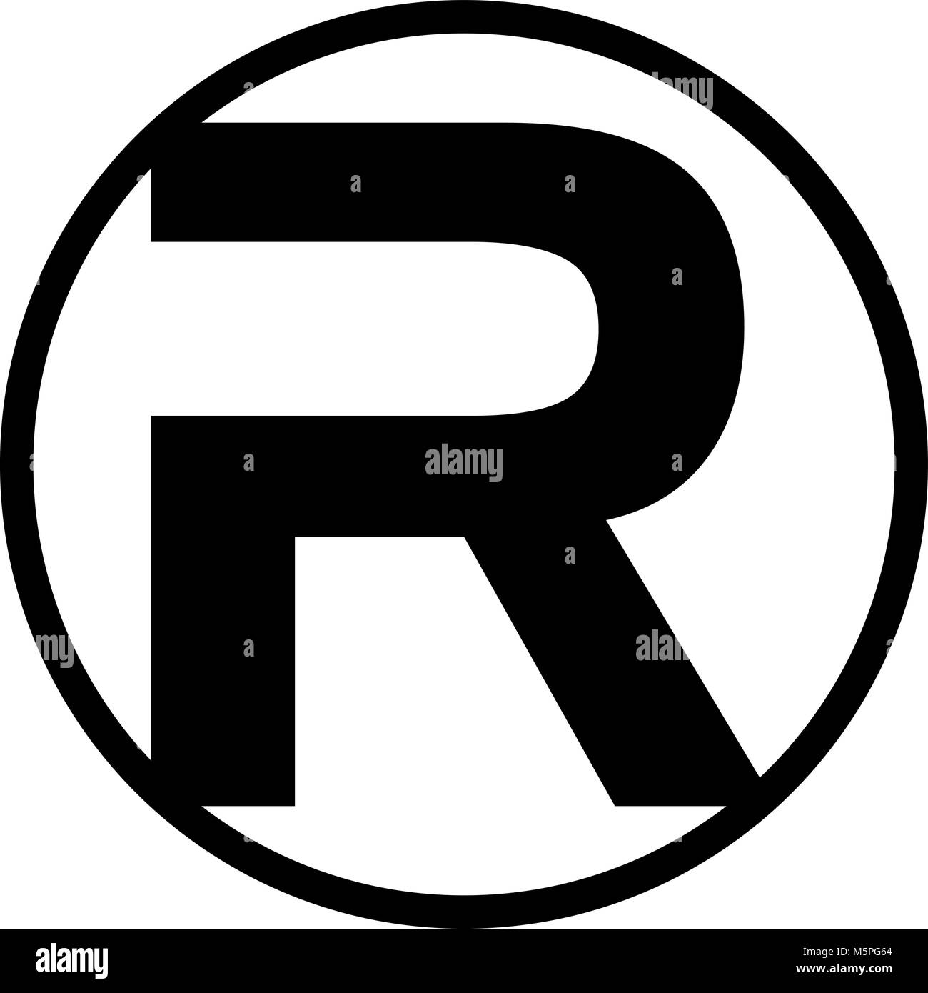 Letter R Modern Stock Vector Image & Art - Alamy