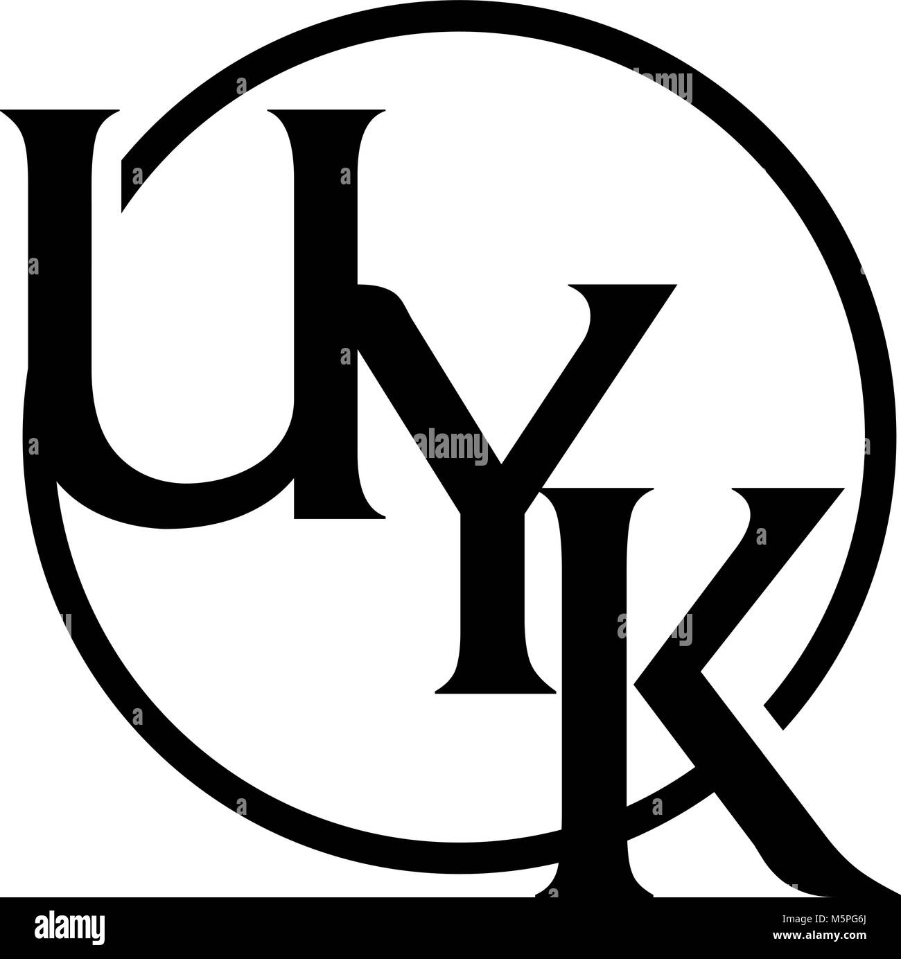 Letter UYK Modern Emblem Stock Vector Image & Art - Alamy